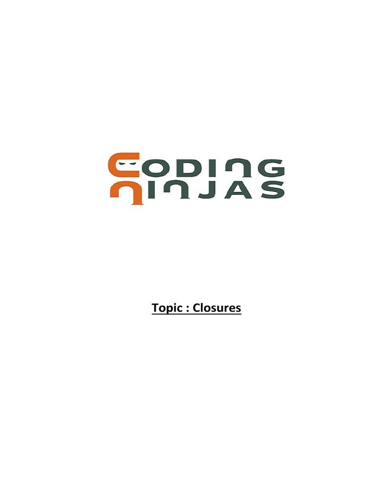 Topic: Closures | PDF | Scope (Computer Science) | Subroutine