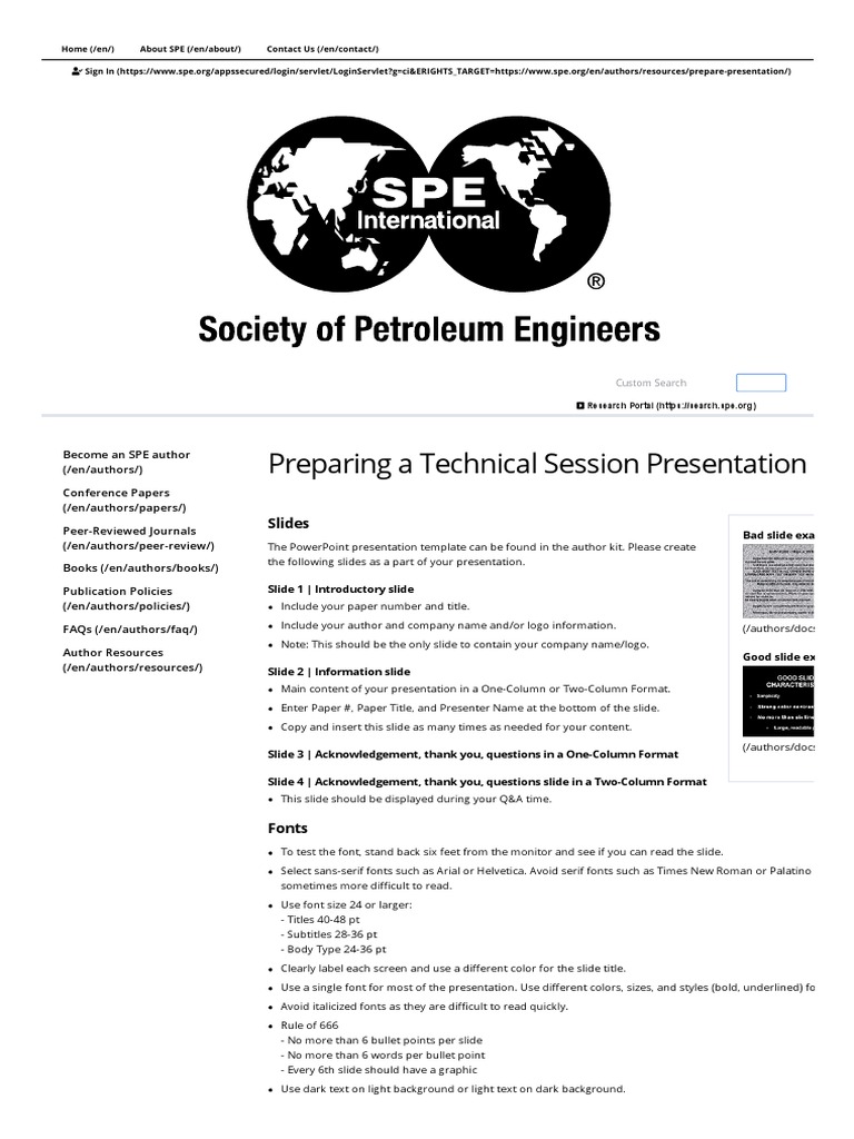 Preparing A Technical Session Presentation: Slides | PDF | Graphics | Chart