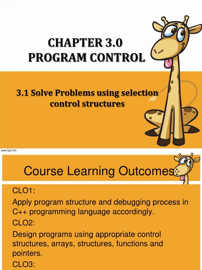 Program Control: 3.1 Solve Problems Using Selection Control Structures | PDF | Control Flow ...