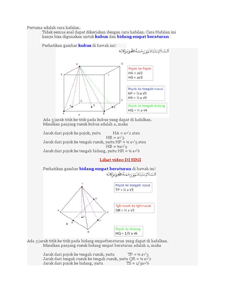 Rumus Cepat Dimensi Tiga | PDF