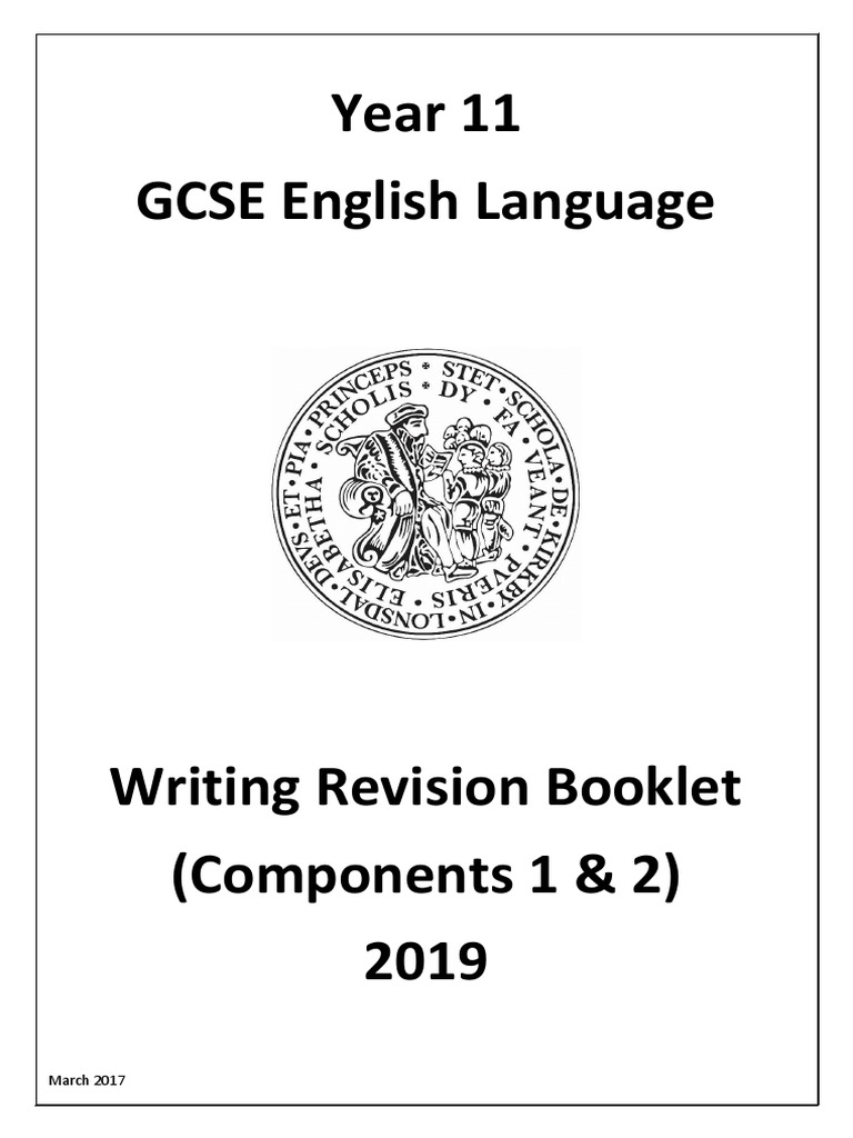 Year 11 English Language Types of Writing Revision Booklet 2019 | PDF ...