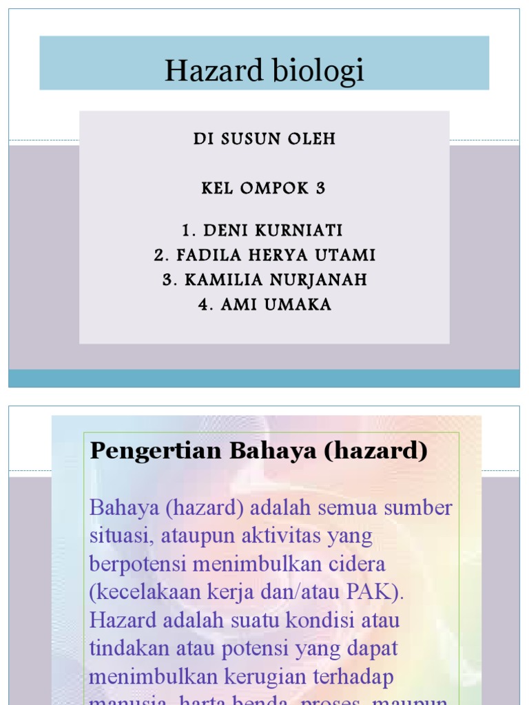 Pengertian dan Klasifikasi Bahaya Biologi | PDF