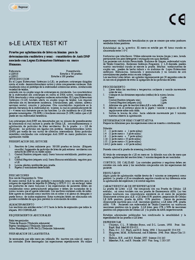 s-LE - PACK Células Le | PDF | Lupus eritematoso sistémico | Anticuerpo