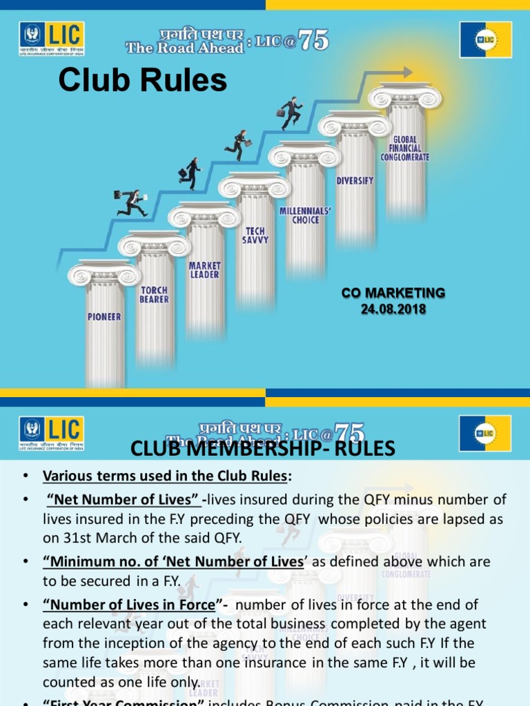 Lic Club Rules & Benefits | PDF | Insurance | Business Law