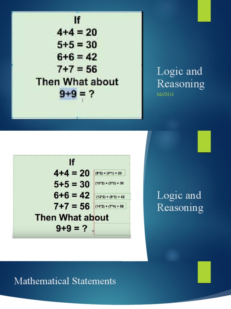 Logic and Reasoning: MATH10 | PDF | Deductive Reasoning | Argument