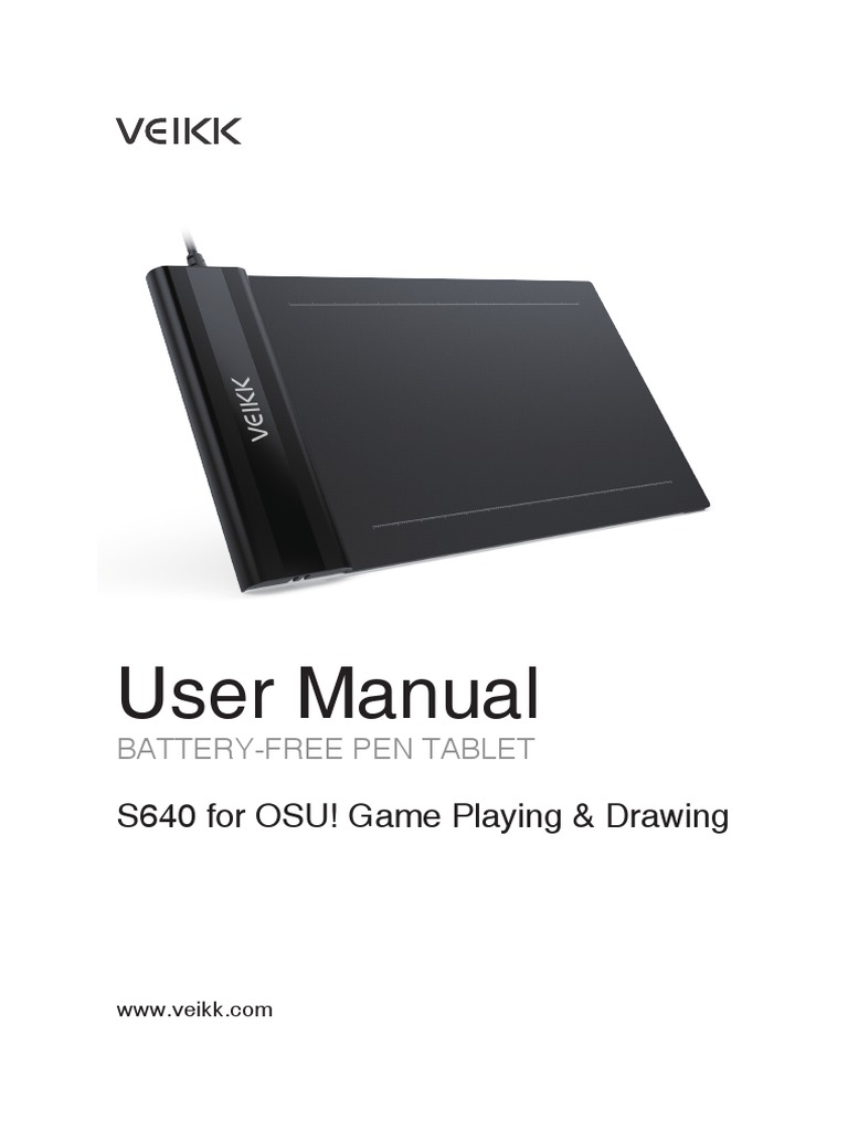 VEIKK S640 Instruction Manual PDF | PDF | Tablet Computer | Device Driver