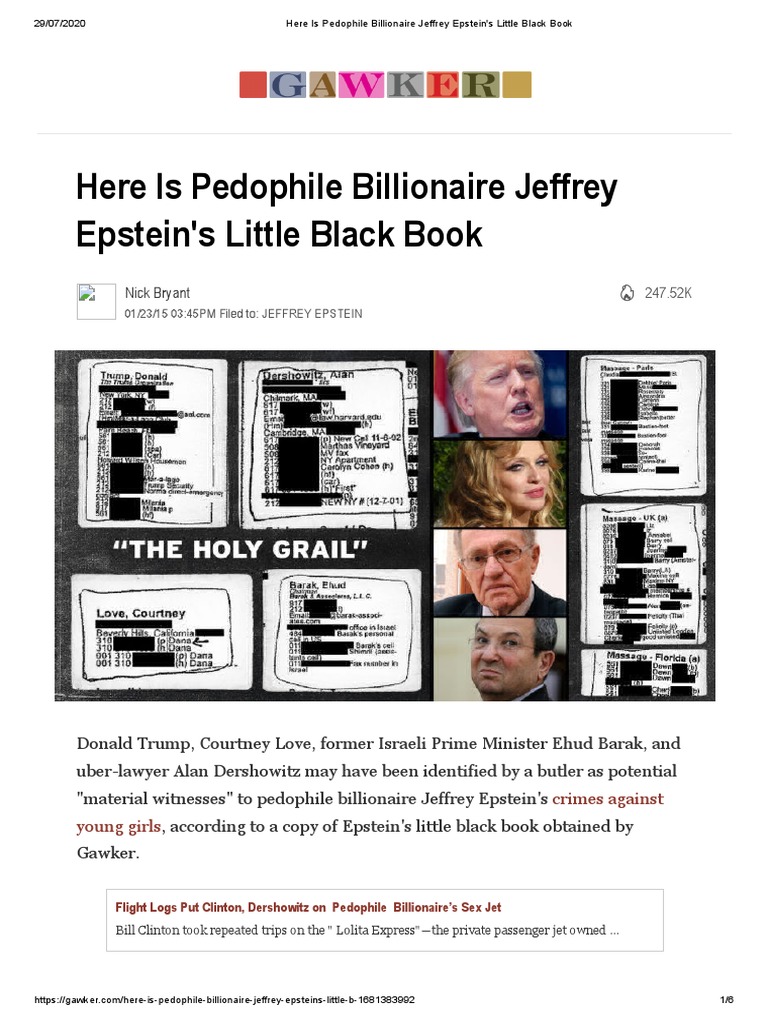 Epstein's Little Black Book Revealed | PDF | Crime & Violence | Crime ...