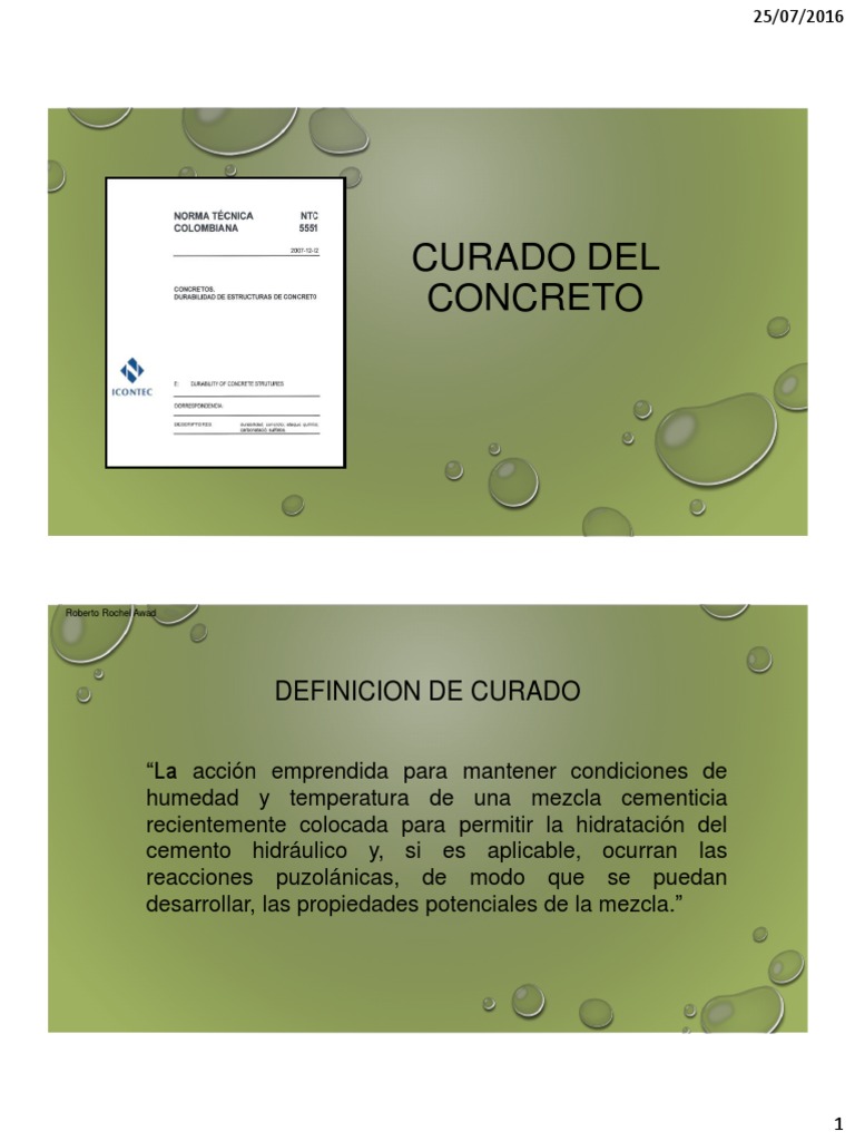 Curado del Concreto: Definición y Métodos | PDF | Hormigón | Cemento