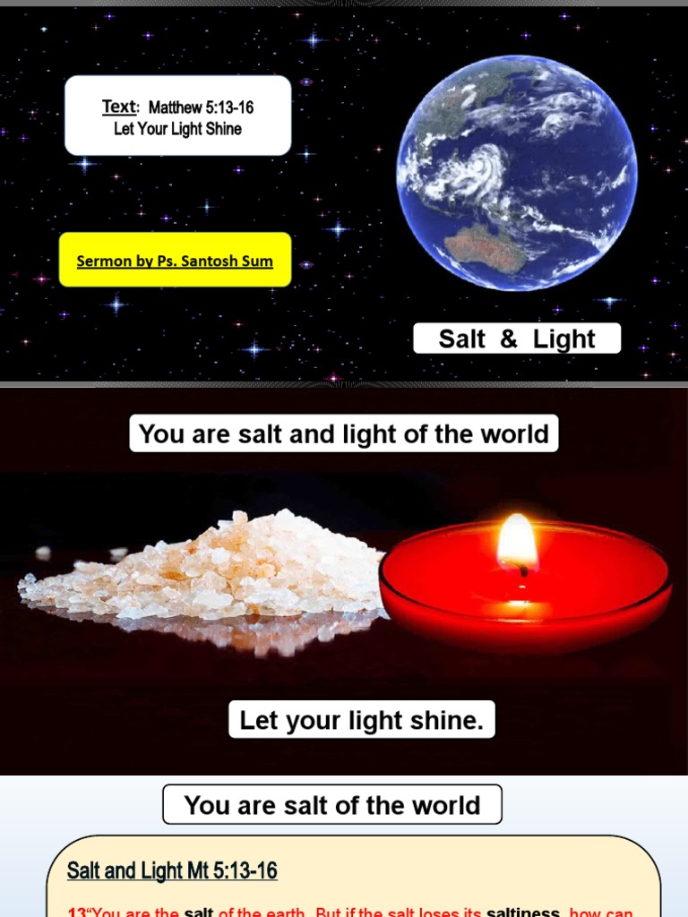 Salt and Light: Let Your Light Shine | PDF | Salt | Jesus