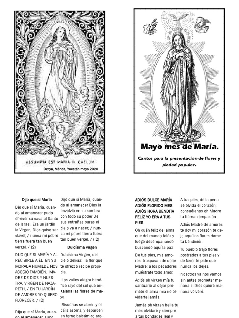 Cantoral Mayo | PDF | María, madre de Jesús | Amor