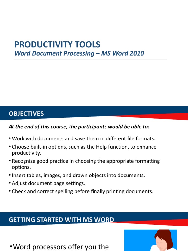MS Word Productivity Tools | PDF | Microsoft Word | Page Layout