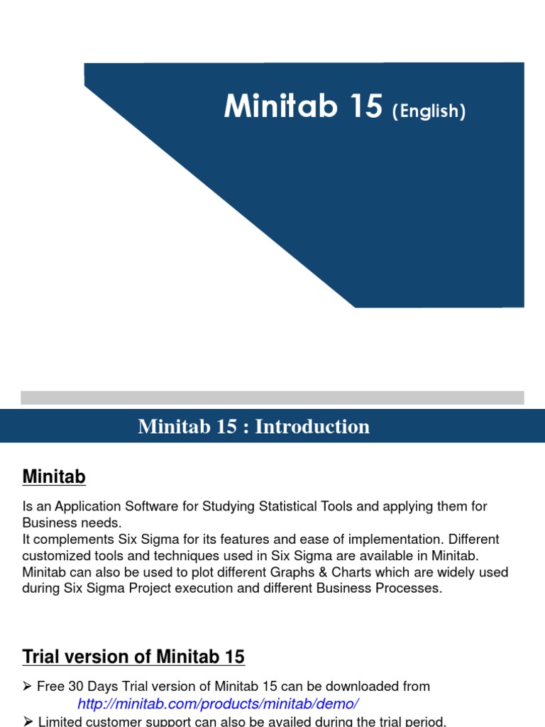 Minitab 15: (English) | PDF | Errors And Residuals | Student's T Test