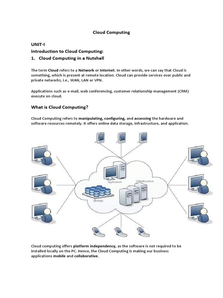 Cloud Computing All Units PDF | PDF | Cloud Computing | Software As A ...