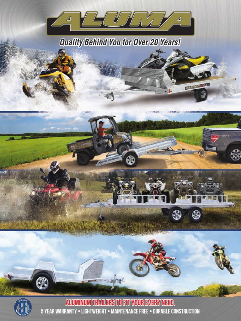 Aluma Trailers: Models & Specs Overview | PDF | Trailer (Vehicle ...