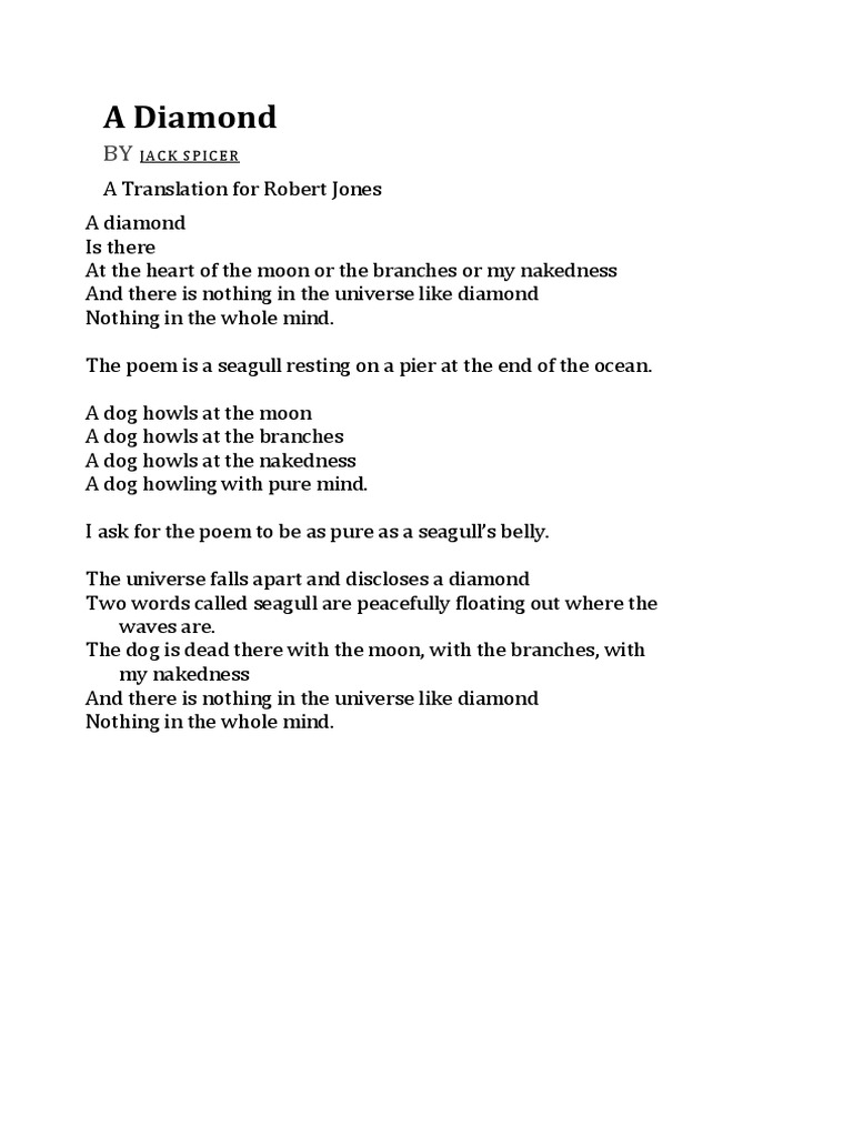 The Essence of a Diamond in Poetry | PDF
