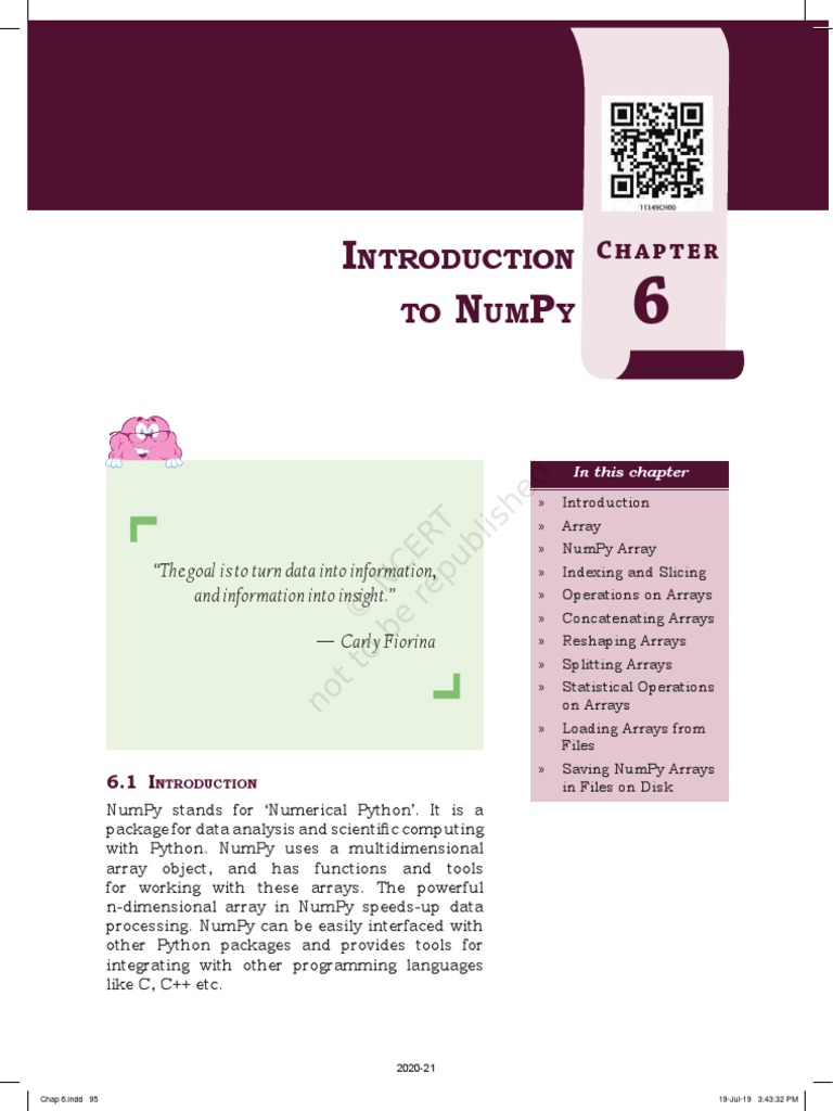 Numpy PDF | PDF | Array Data Structure | Matrix (Mathematics) Numpy PDF | PDF | Array Data Structure | Matrix (Mathematics)