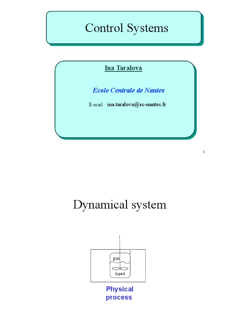 Control Systems Part1 | PDF | Control Theory | Mathematical Analysis