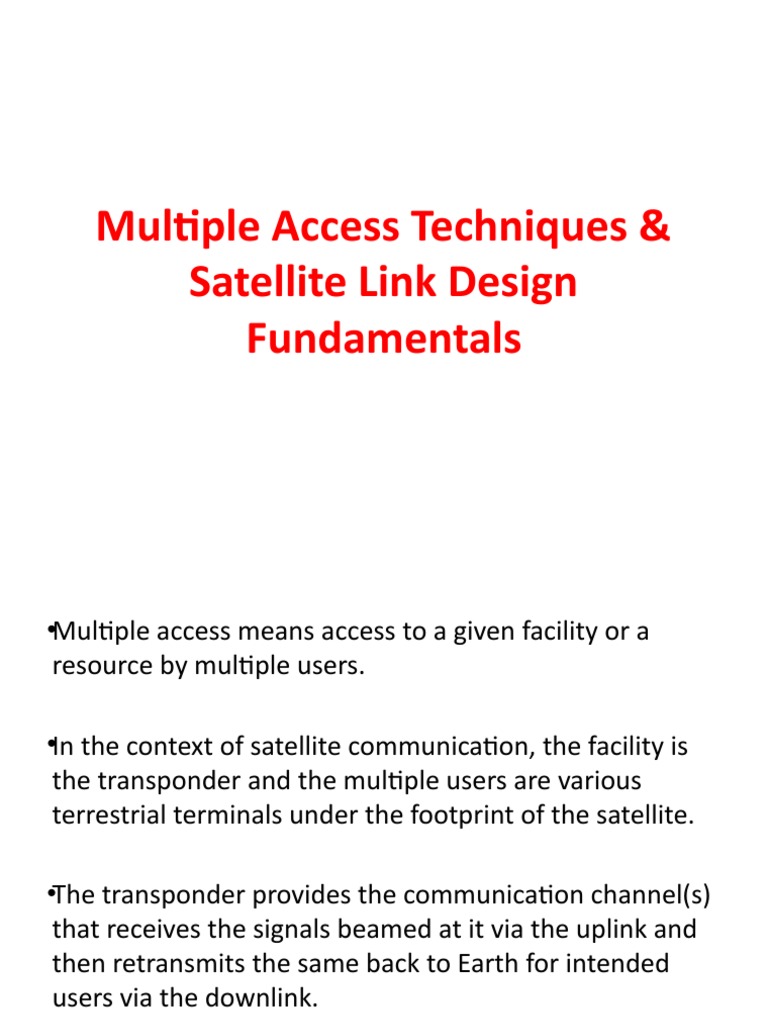 Multiple Acess Techniques | PDF | Channel Access Method | Multiplexing
