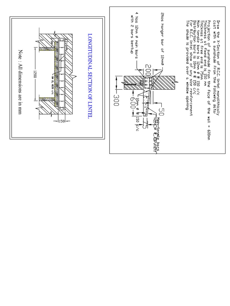 Longitudinal Lintel Section Details | PDF