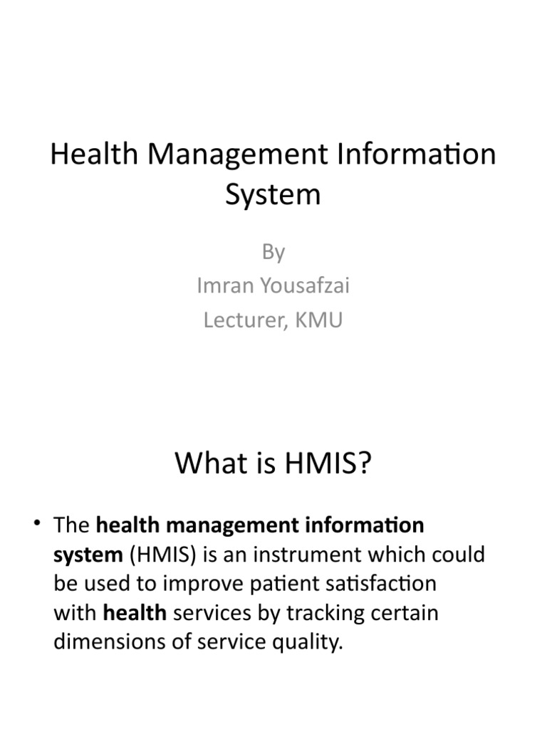 Health Management Information System | Download Free PDF | Health ...