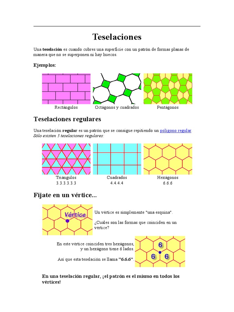 Teselados | Descargar gratis PDF | Formas geométricas | Objetos geométricos