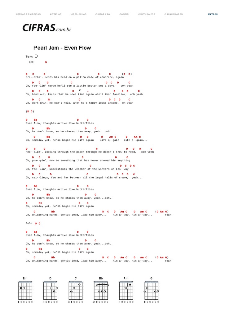 EVEN FLOW Pearl Jam | PDF | Recorded Music | Rock Music