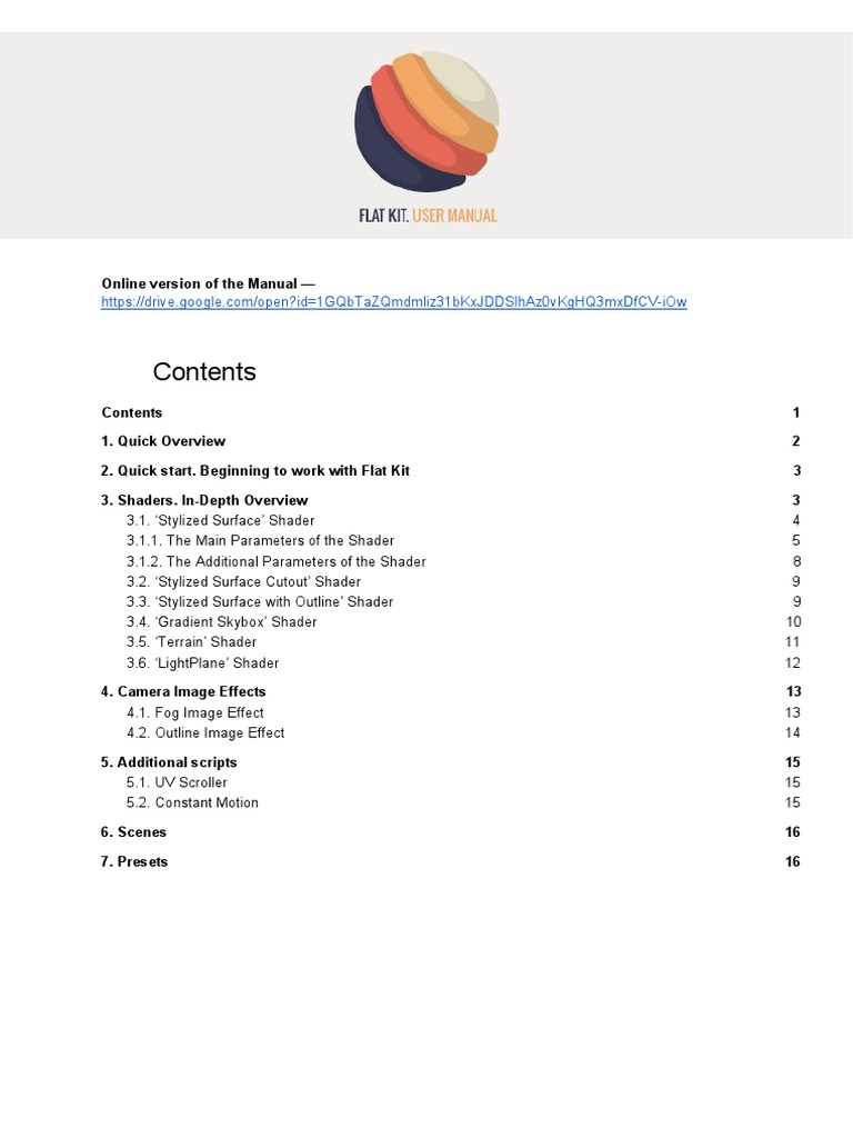 Unity Asset Shader FlatKit Manual | Download Free PDF | Shader | Texture Mapping