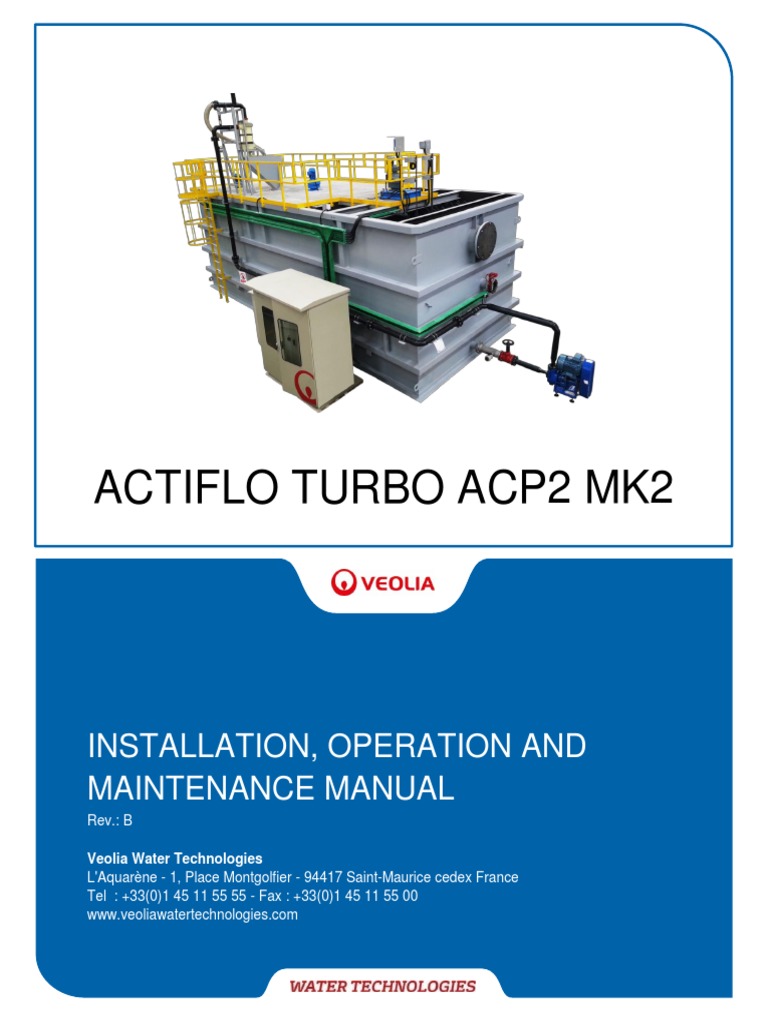 DOMAAI202482 - IOM Manual ACP2 MK2 - Rev B Ok PDF | PDF | Sewage Treatment | Water Purification