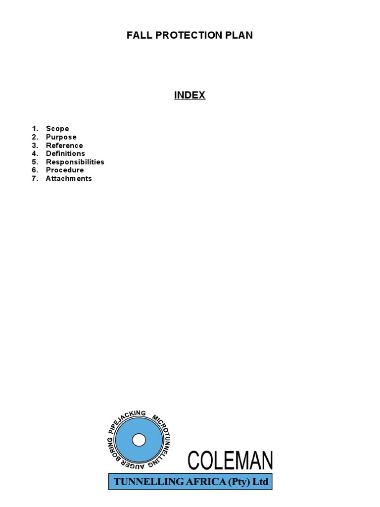 Fall Protection Plan | PDF | Rope | Scaffolding