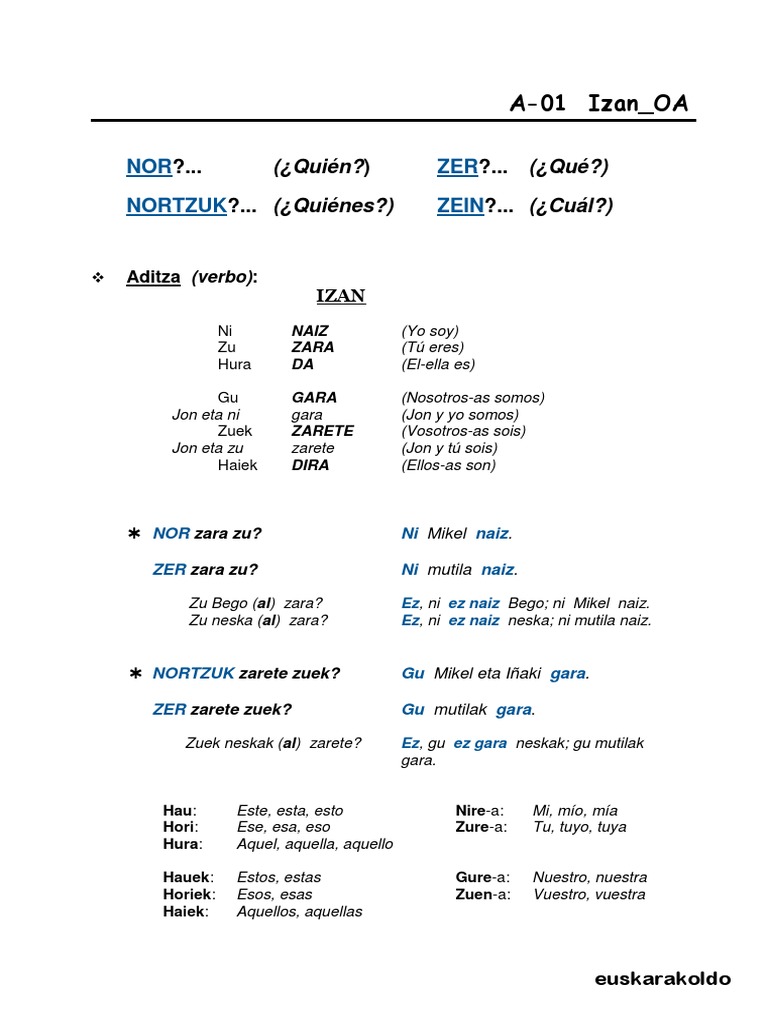 Euskal Aditzak 1 001 Pdf