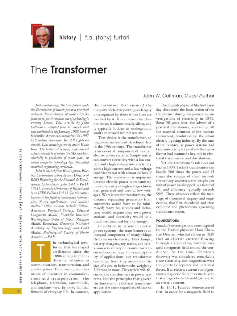 The Transformer: John W. Coltman, Guest Author | PDF | Inductance ...