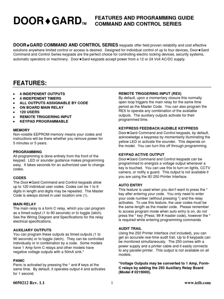 IEI 212 Keypad Programming | Download Free PDF | Relay | Power Supply