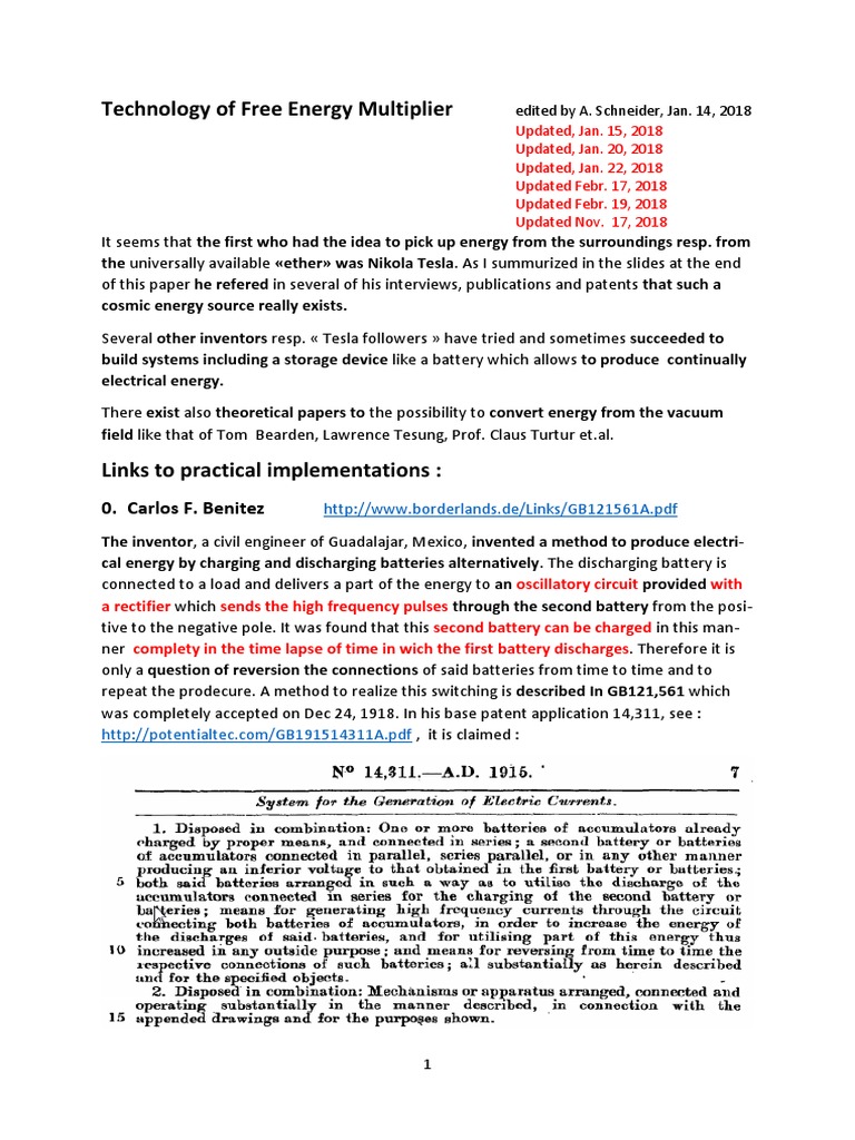 Free Energy Multiplier PDF | PDF