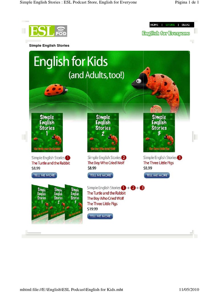 English For Kids | PDF