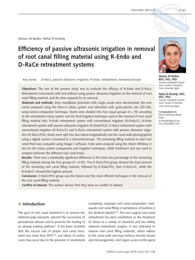 Endo-Ept 12 2 Bedier p101 | PDF | Dentistry Branches | Dentistry