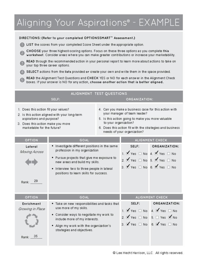 Aligning Your Aspirations - Example: Alignment Test Questions | PDF ...