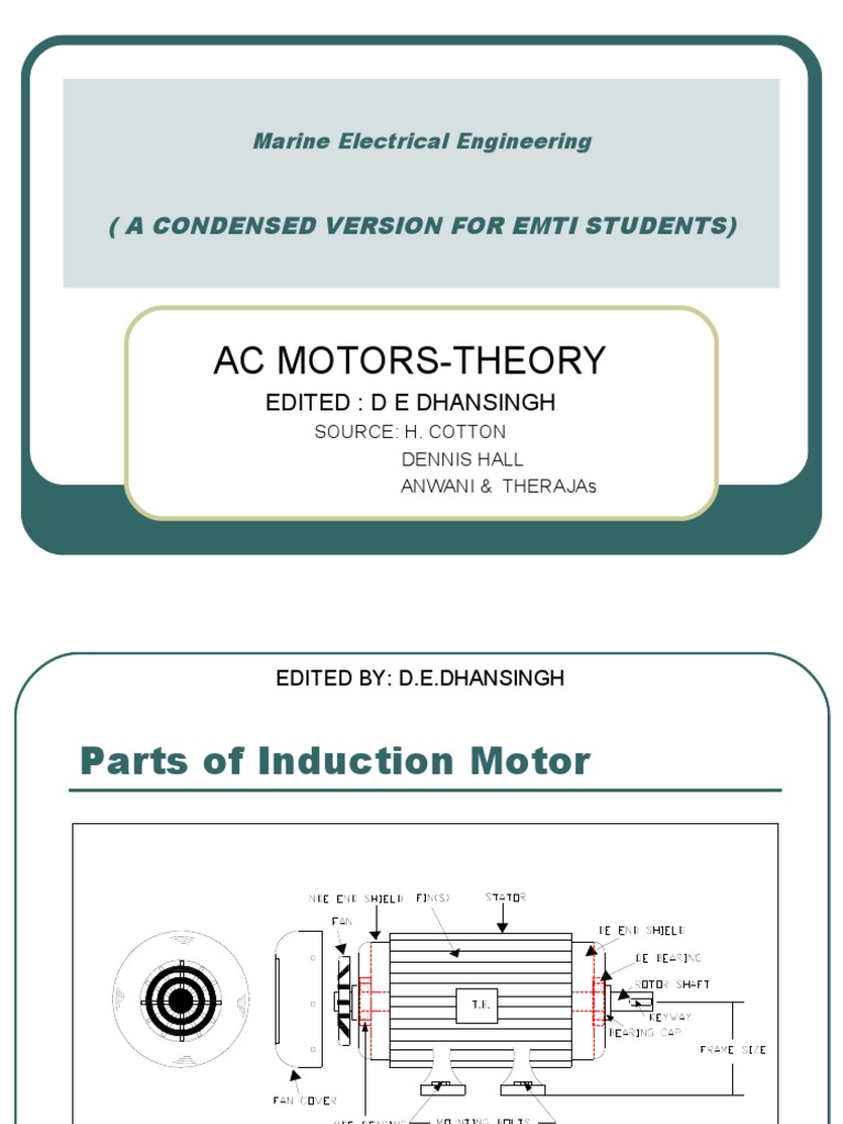 Ac Motors-Theory: (A Condensed Version For Emti Students) | PDF ...