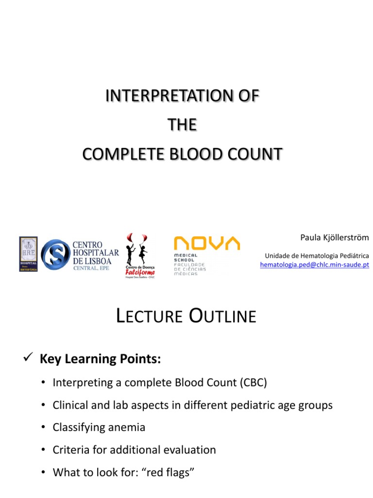 Pediatric Complete Blood Count Interpretation | PDF | Anemia | Tissue ...