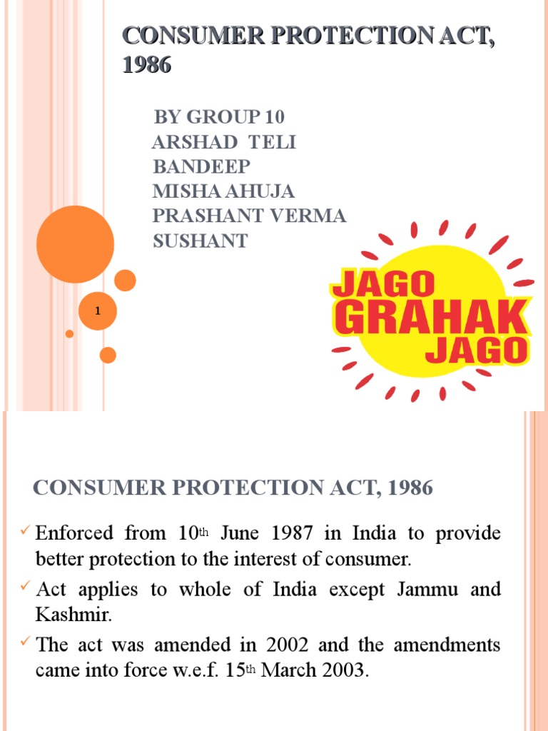 Consumer Protection Act | PDF | Consumer Protection | Complaint