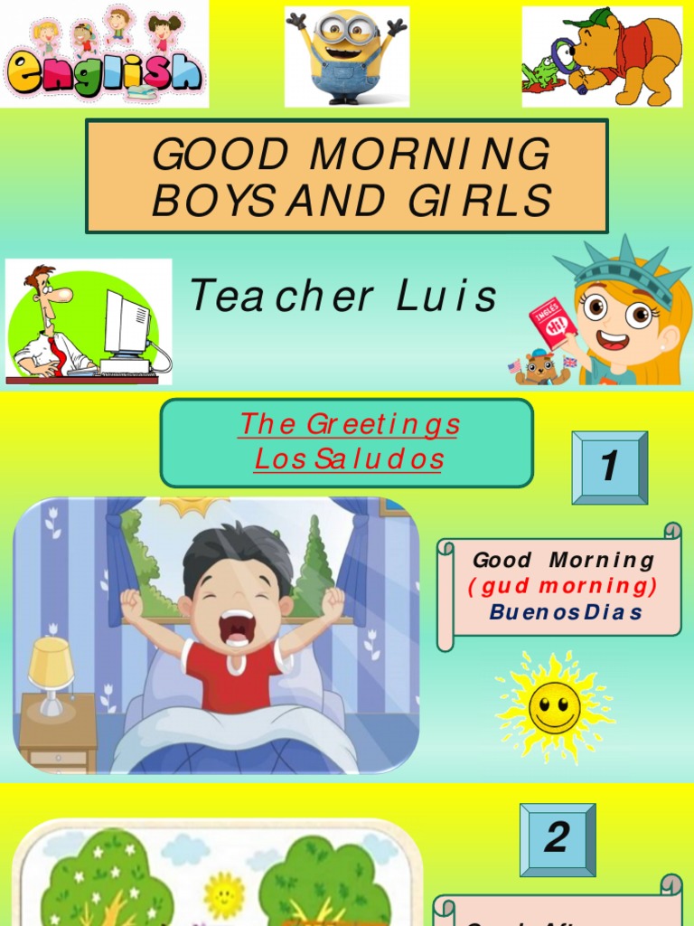 GOOD MORNING BOYS AND GIRLS Primaria | PDF