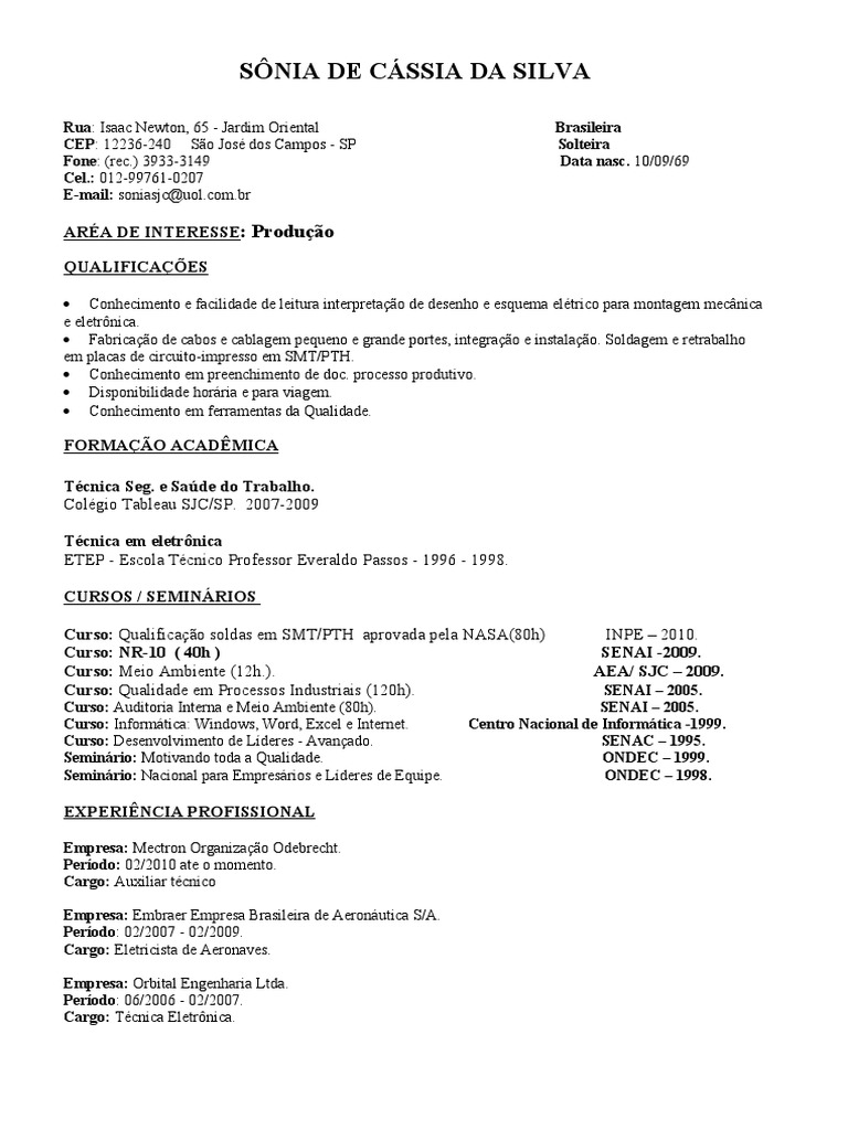 Curriculo SONIA | PDF