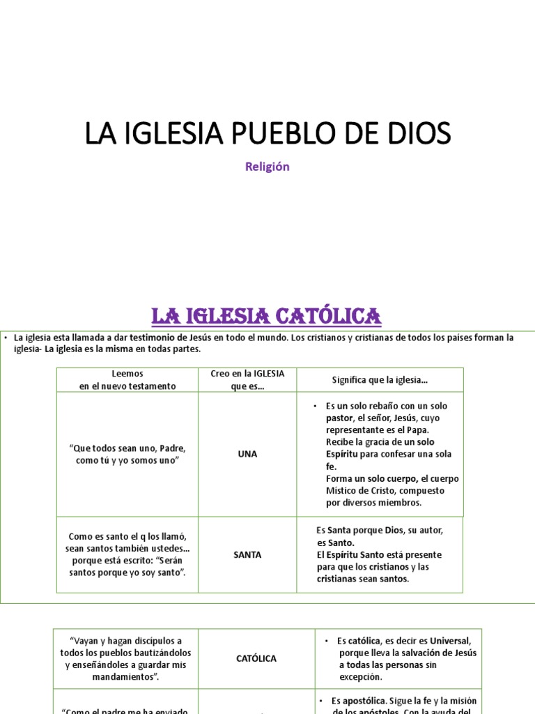 La Iglesia Pueblo de Dios | PDF | obispo | Iglesia Católica