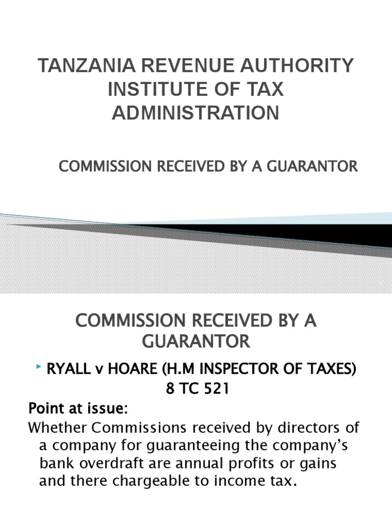 Commissions Received by A Guarantor | PDF | Guarantee | Overdraft