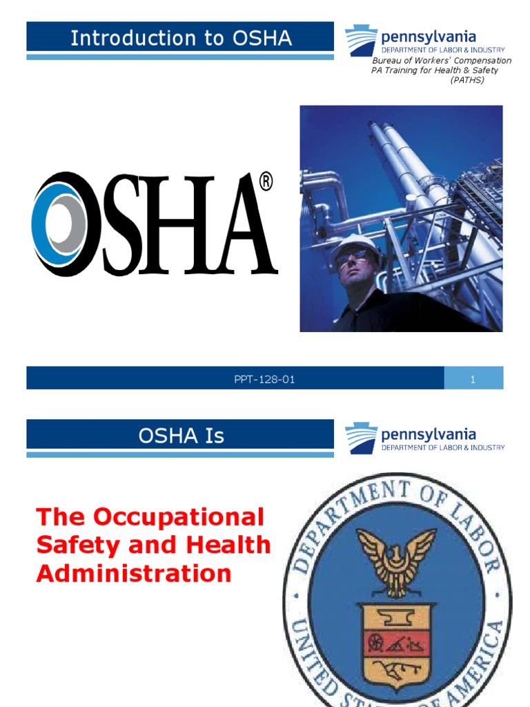 Introduction To OSHA: Bureau of Workers' Compensation PA Training For ...
