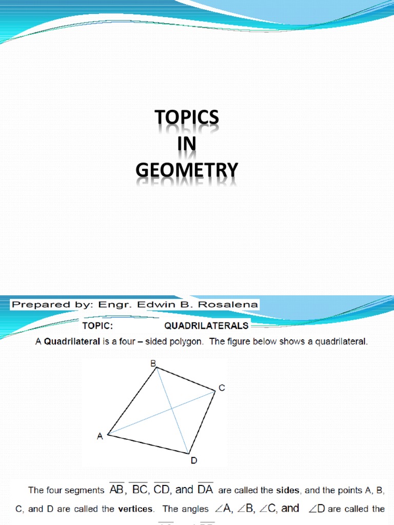 Topics IN Geometry | PDF