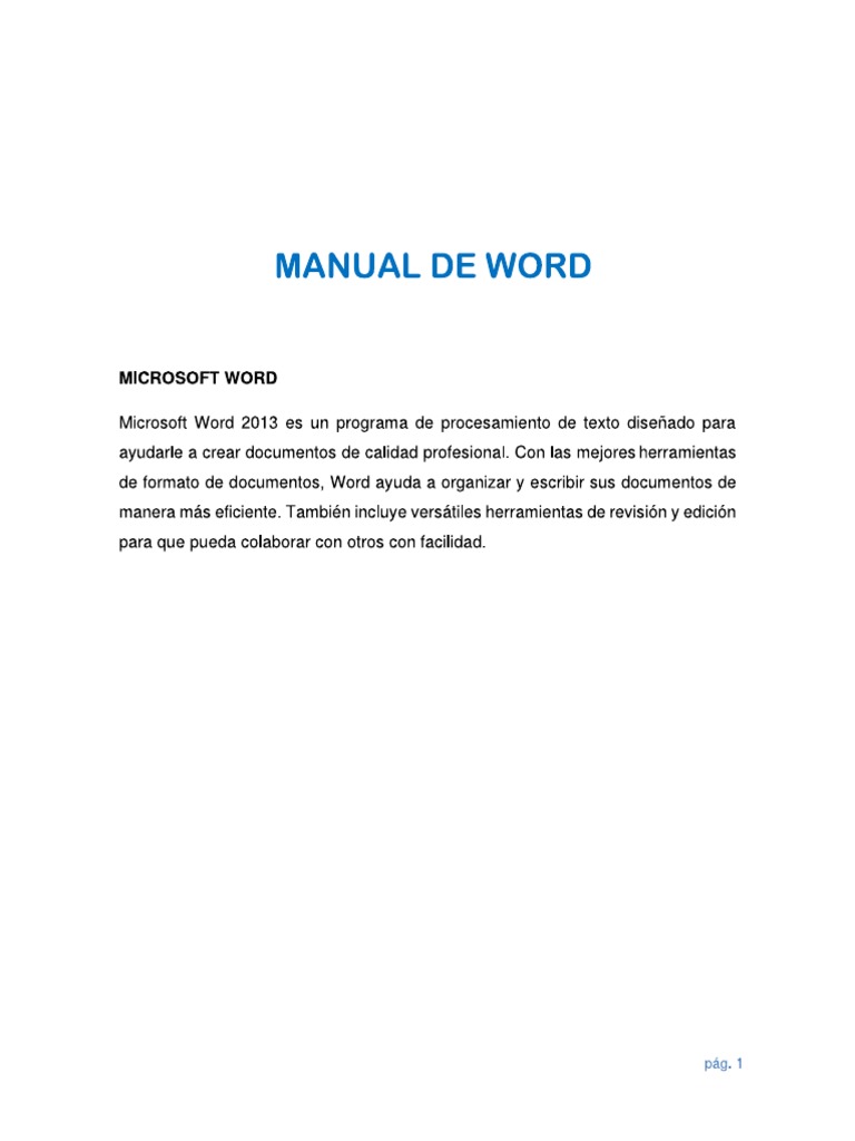 Manual de Word | PDF