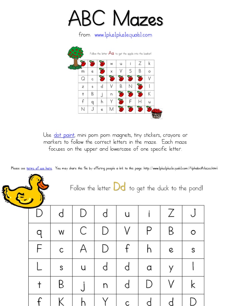ABC Mazes: Terms of Use Here | PDF