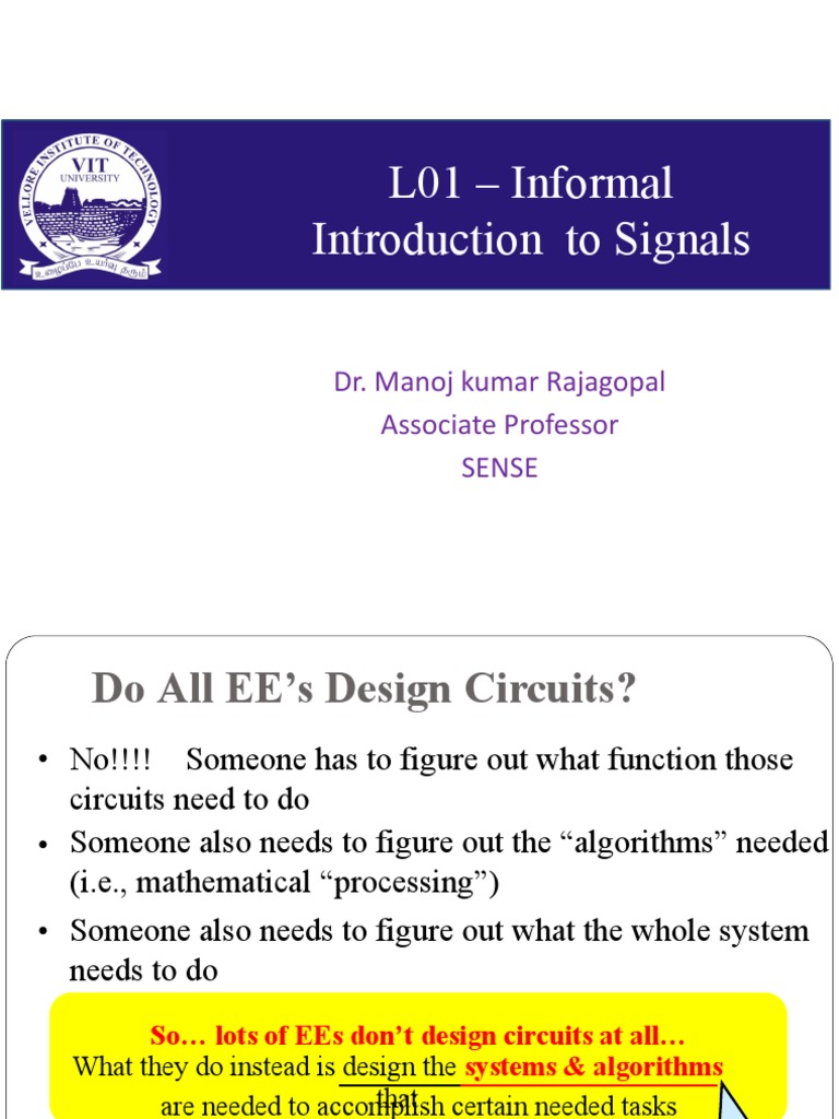 An Overview of Signals and Systems: Introducing Key Concepts such as ...
