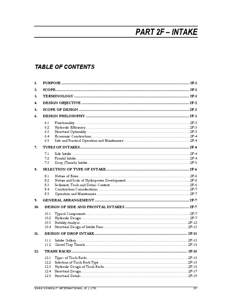 River Intake Design Guidelines | PDF | River | Sediment