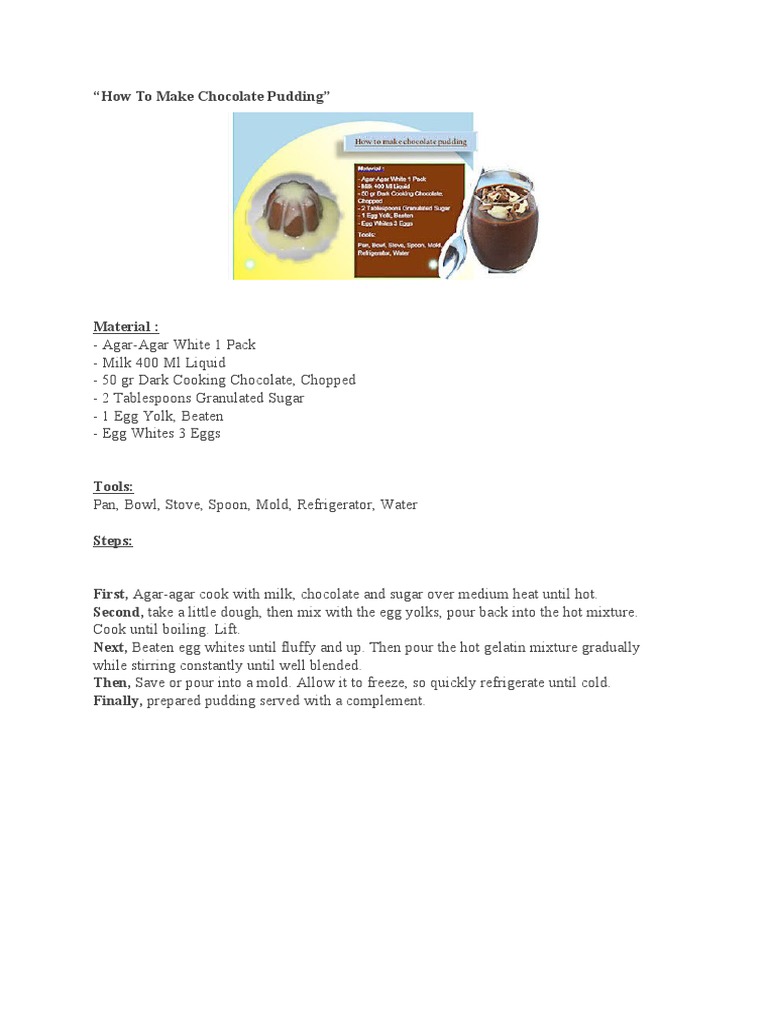 Cara Membuat Puding Coklat | PDF